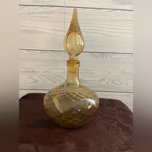 Accents | Vintage Mcm Amber Decanter | Poshmark